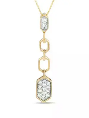 LB EXCLUSIVE 14k Yellow Diamond Hexagons Necklace - Gold