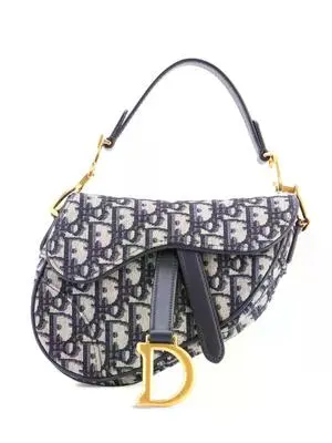 Dior Saddle Oblique Canvas Mini Shoulder Bag - Blue