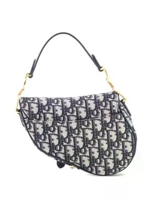 Dior Saddle Oblique Canvas Mini Shoulder Bag - Blue
