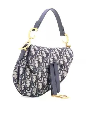 Dior Saddle Oblique Canvas Mini Shoulder Bag - Blue