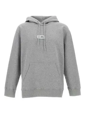 MAISON MARGIELA Front-pocket Ribbed-trim Hoodie - Grey