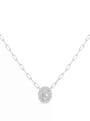 LB EXCLUSIVE 14k White Gold Diamond Pendant Necklace - Silver