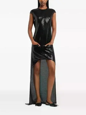COURREGES Sequin-embellished Asymmetric Dress