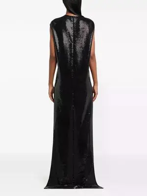 COURREGES Sequin-embellished Asymmetric Dress