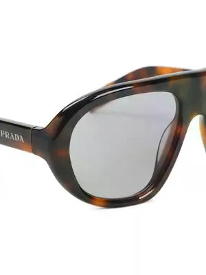 Prada Acetate Geometric Sunglasses