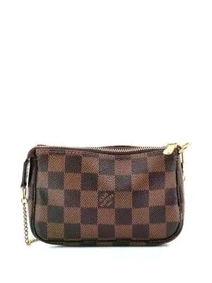 LOUIS VUITTON Damier Mini Pochette Accessoires Limited Edition - Brown