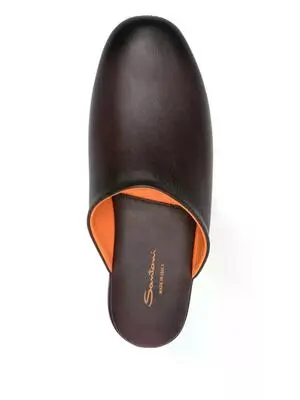Santoni Slip-on Round-toe Slippers