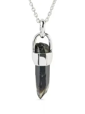 PARTS OF FOUR Sterling Silver Talisman Smoky Quartz Necklace - Black
