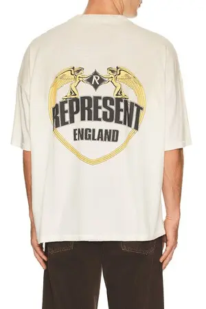 REPRESENT Angel Border Tee In White