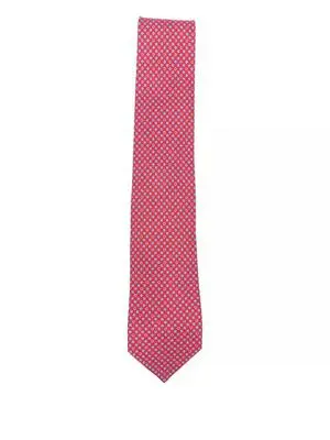 FERRAGAMO Patterned Necktie - Red