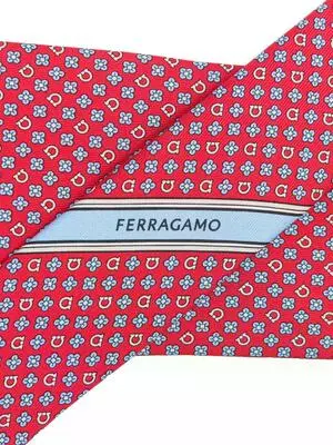 FERRAGAMO Patterned Necktie - Red