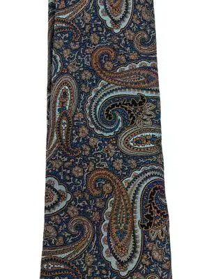 Etro Paisley-patterned Neck Tie - Blue
