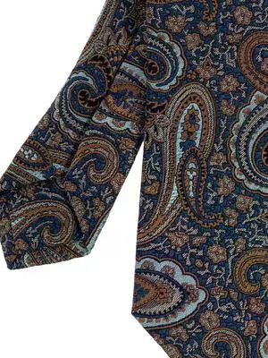 Etro Paisley-patterned Neck Tie - Blue