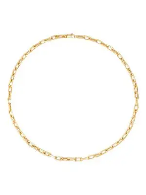 SARA WEINSTOCK 18k Yellow Gold Rectangle Charm Necklace