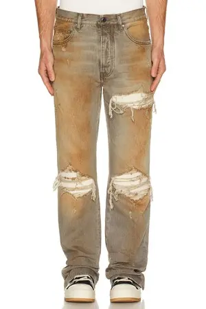 Amiri Mx1 Straight Flare Jean - Rust Indigo