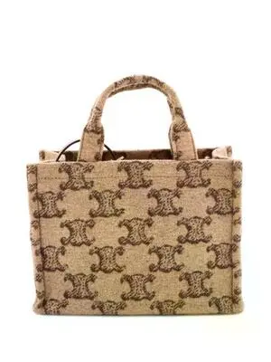 Celine Cabas Thais Triomphe Wool Small Tote Bag