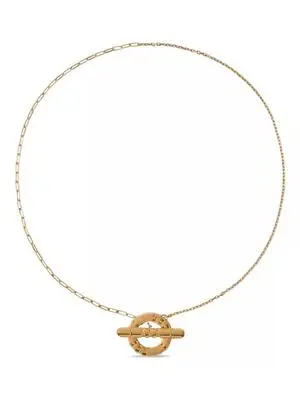 Burberry Check Granulation Necklace - Gold