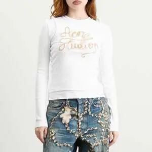 Acne Studios Elga Tinsel Long Sleeve Top