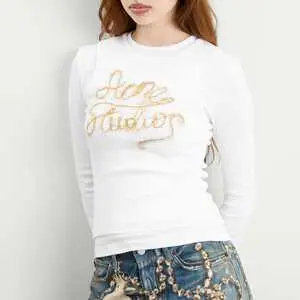 Acne Studios Elga Tinsel Long Sleeve Top