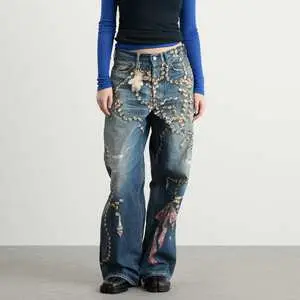 Acne Studios Jewellery Printed Jeans