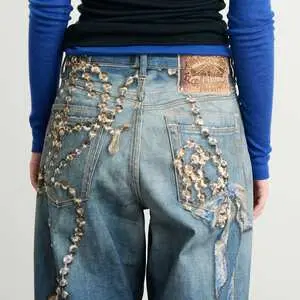 Acne Studios Jewellery Printed Jeans