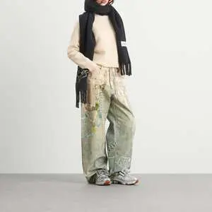 Acne Studios Vally Embroidered Scarf - Black