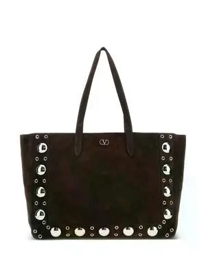 Valentino Garavani Nellcôte Embellished Tote Bag - Brown