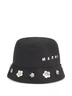 Marni Logo Bucket Hat - Black