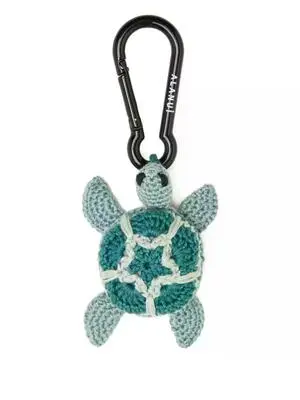 Alanui Turtle Crochet Keyring - Green