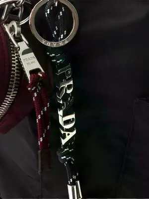 Prada Speedrock Cord Keyring - Black