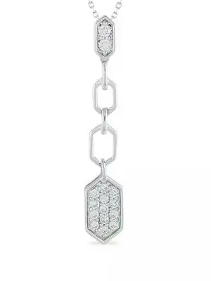 LB EXCLUSIVE 14k White Gold Diamond Pendant Necklace