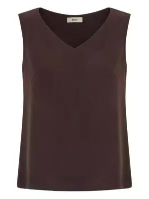 Herno Resort V-neck Top - Brown