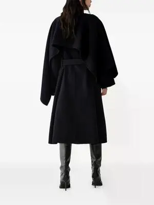 STUDIO TOMBOY Belted Wool-blend Coat - Blue
