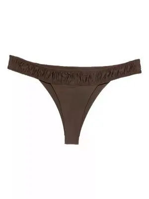 Faithfull The Brand Rocio Ruffled Bikini Bottoms - Brown