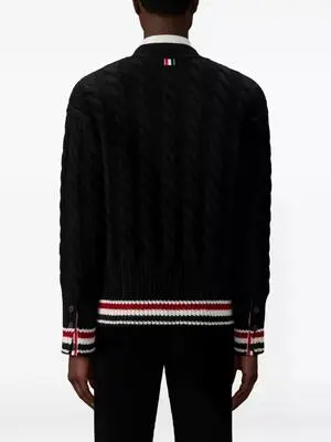 Thom Browne V-neck Stripe-hem Cardigan