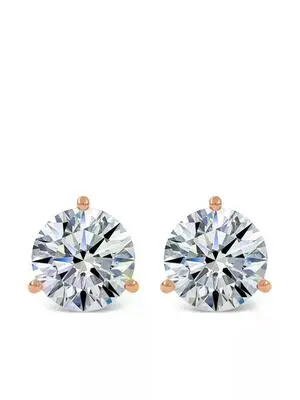 TILLA 14k Rose Gold Diamond Stud Earrings - Pink