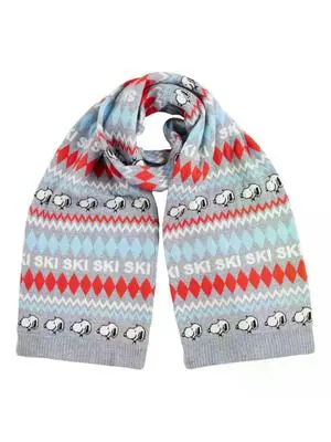 Chinti & Parker Ski Patterned Scarf - Grey