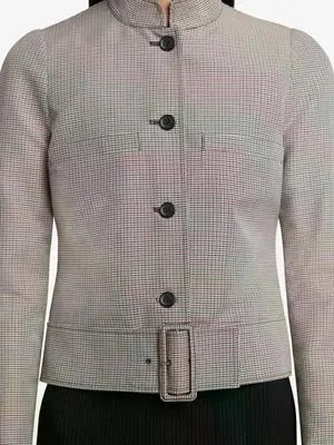 COURREGES Houndstooth Jacket With Buckle Detail
