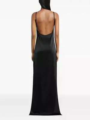 COURREGES Backless Satin Long Dress