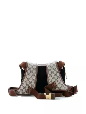 Gucci Interlocking G Patch Buckle Gg Coated Canvas Backpack