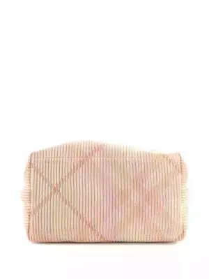 Burberry Peg Handle Knit Check Hobo Bag - Orange