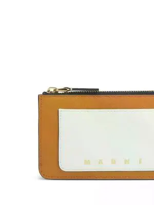 Marni Leather Zip Cardholder - Brown