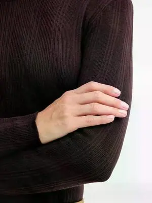 SESSUN Roll-neck Ribbed Knit Sweater