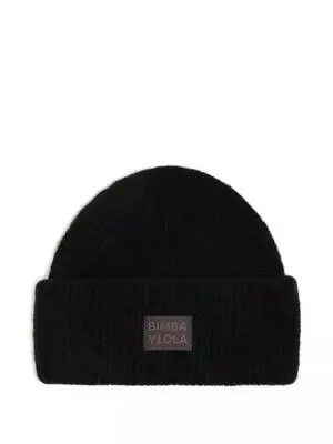 Bimba Y Lola Logo-patch Beanie - Black