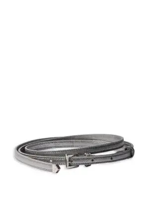 Prada Buckle Leather Belt - Grey