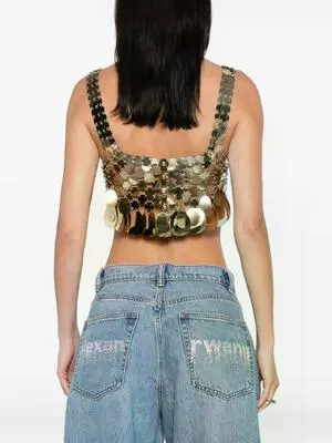 Rabanne Disc-embellished Cropped Top
