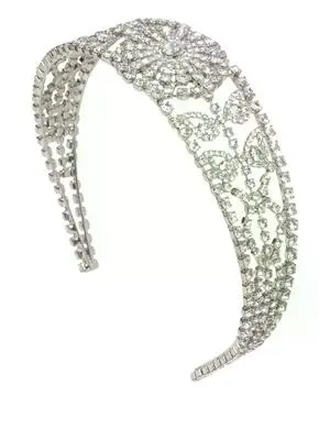 JENNIFER BEHR Clarabow Crystal Headband - Silver