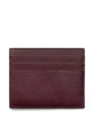 Prada Triangle-logo Card Holder - Red