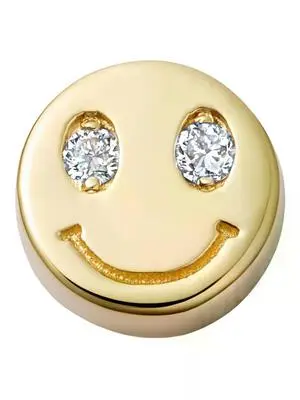 Loquet 18k Yellow Happy Face Diamond Charm - Gold