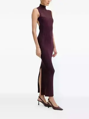 Patrizia Pepe Open-back Ribbed Midi Dress